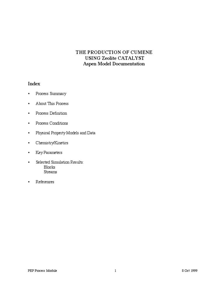 Cumeno | PDF | Catalysis | Benzene