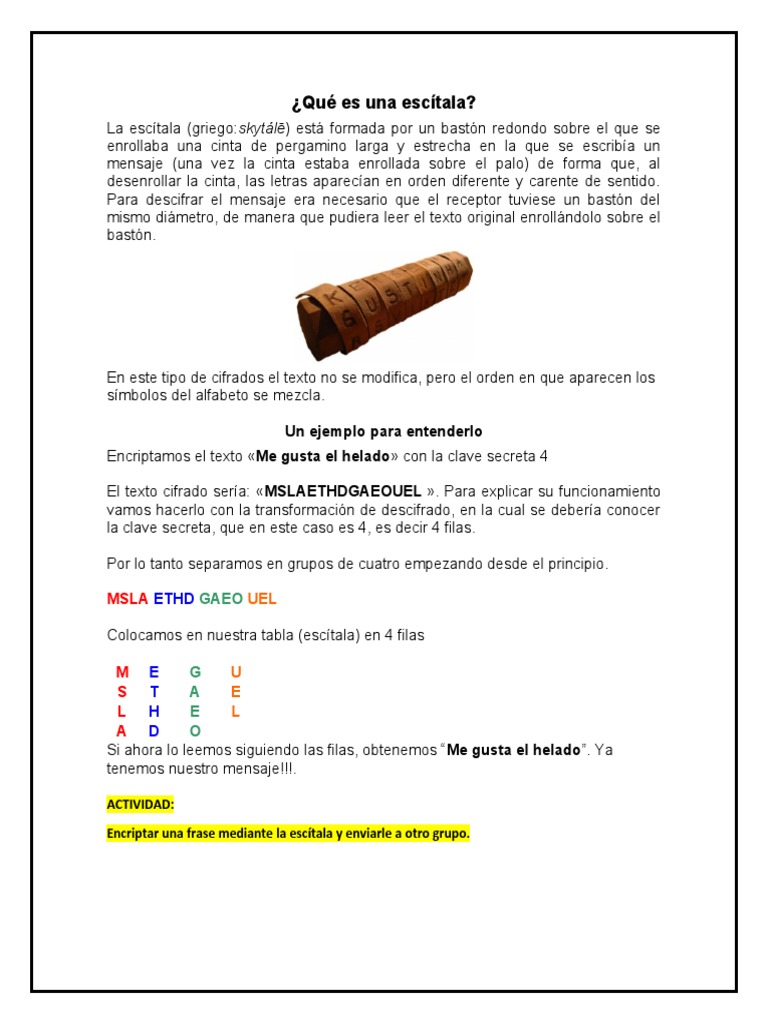 Qué Es Una Escítala | PDF