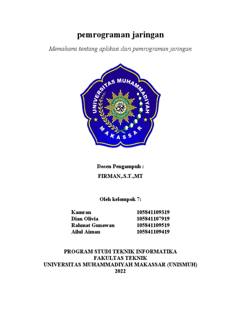 Pemrograman Jaringan Kelompok 7 | PDF