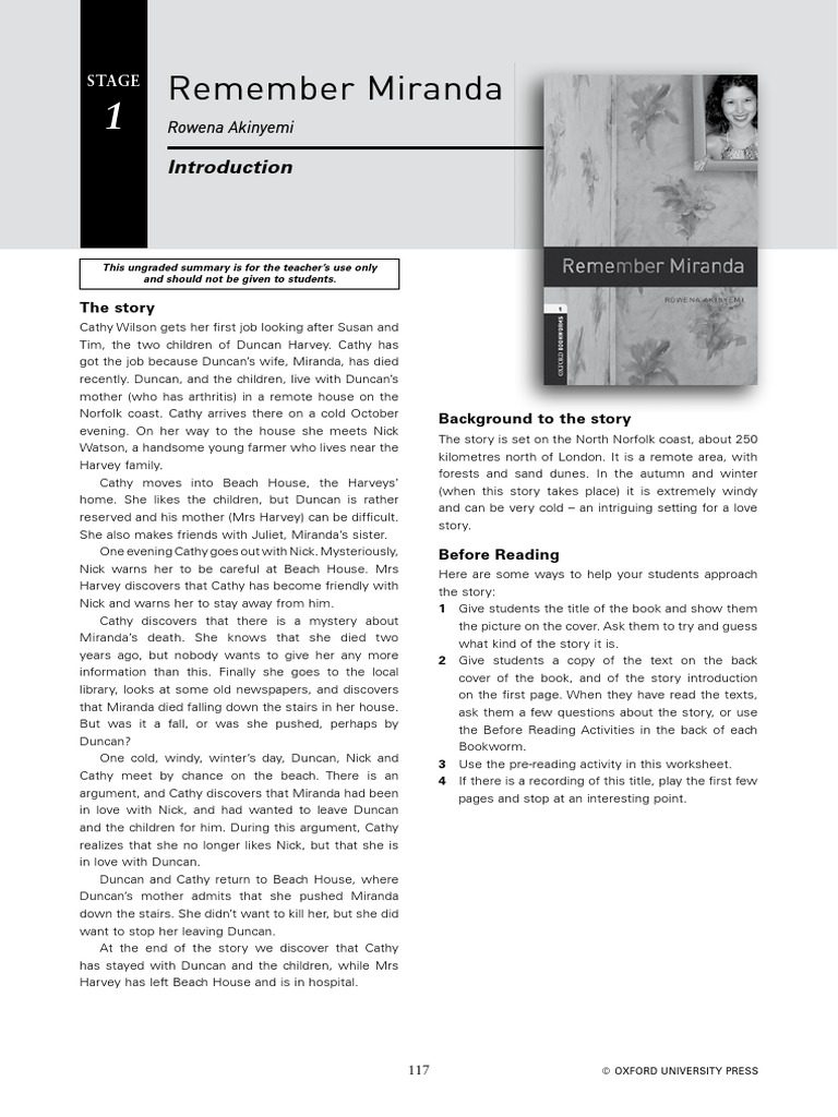 Remember Miranda: Rowena Akinyemi | PDF