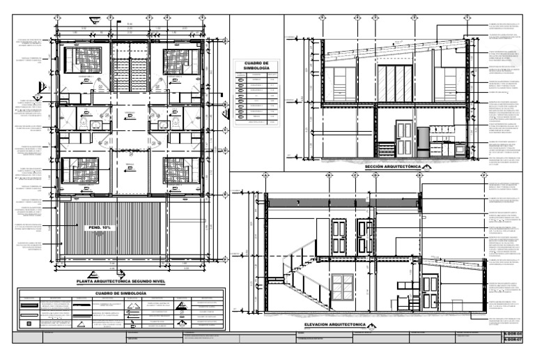 Secciones Y Plantas Arquitectónicas Pdf Ingeniero Civil