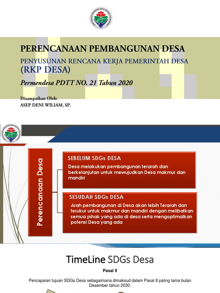 Perencanaan Desa (Rkpdesa) - Asden | PDF