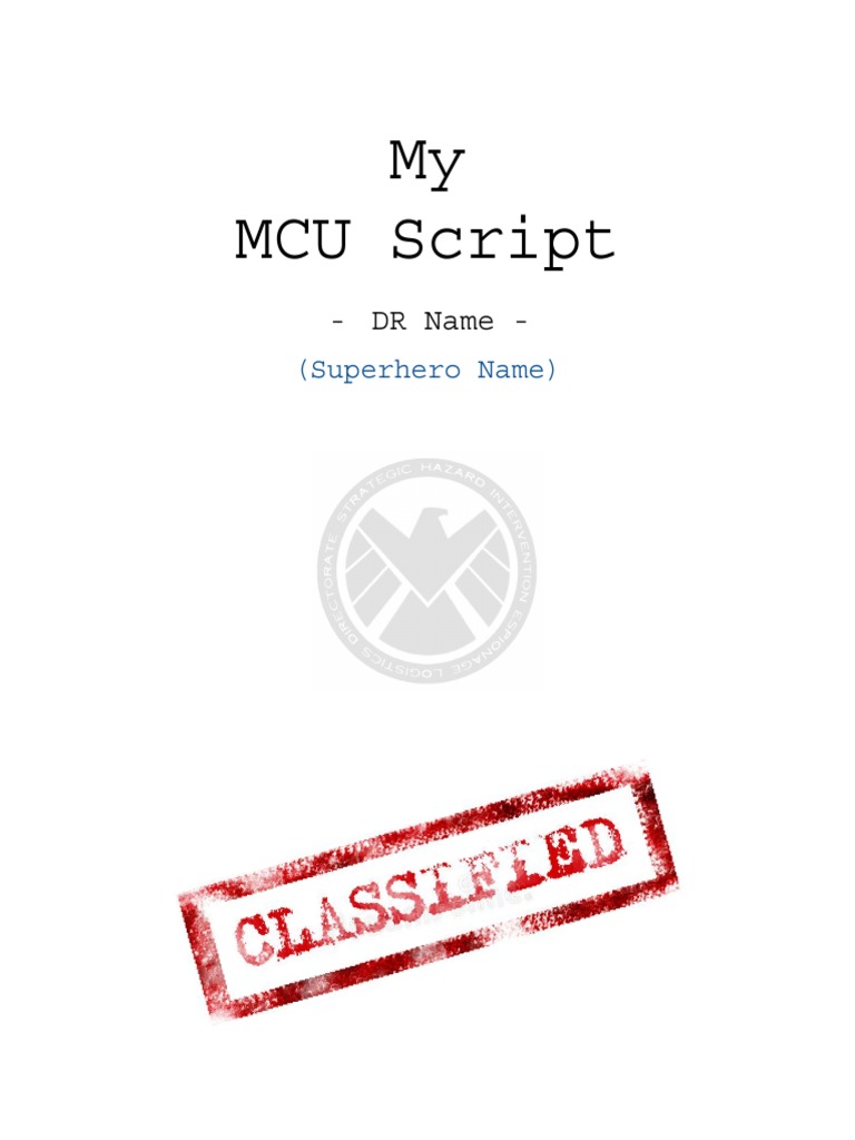 Copy of MCU Script Template | PDF