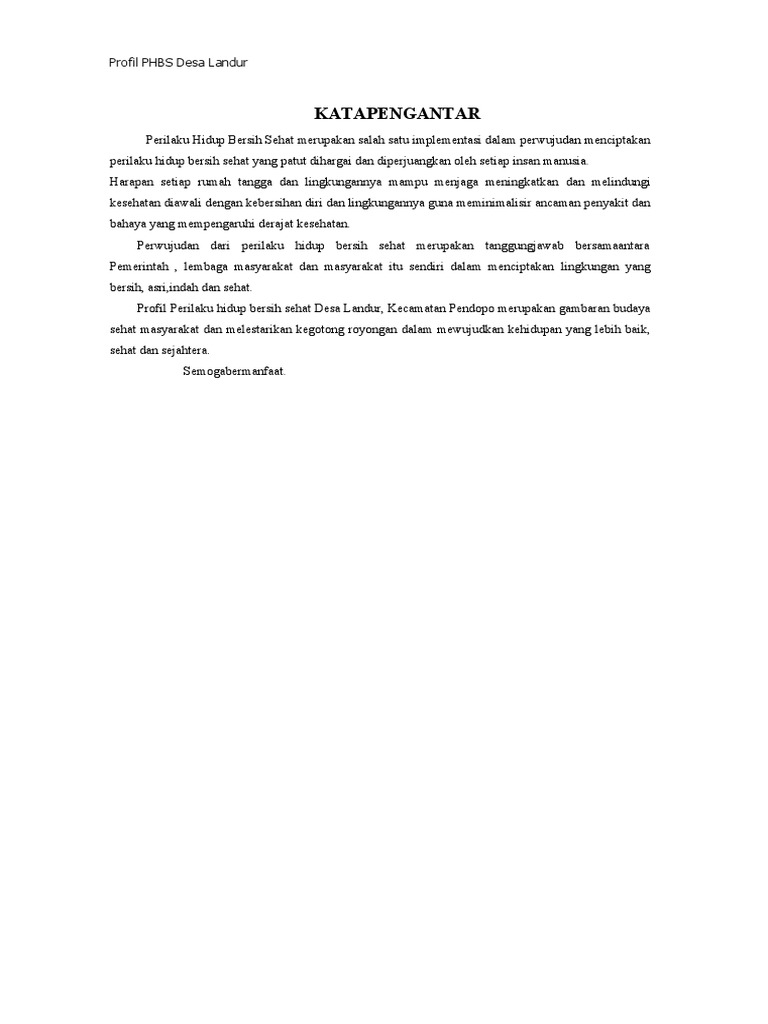 Profil PHBS Landur | PDF