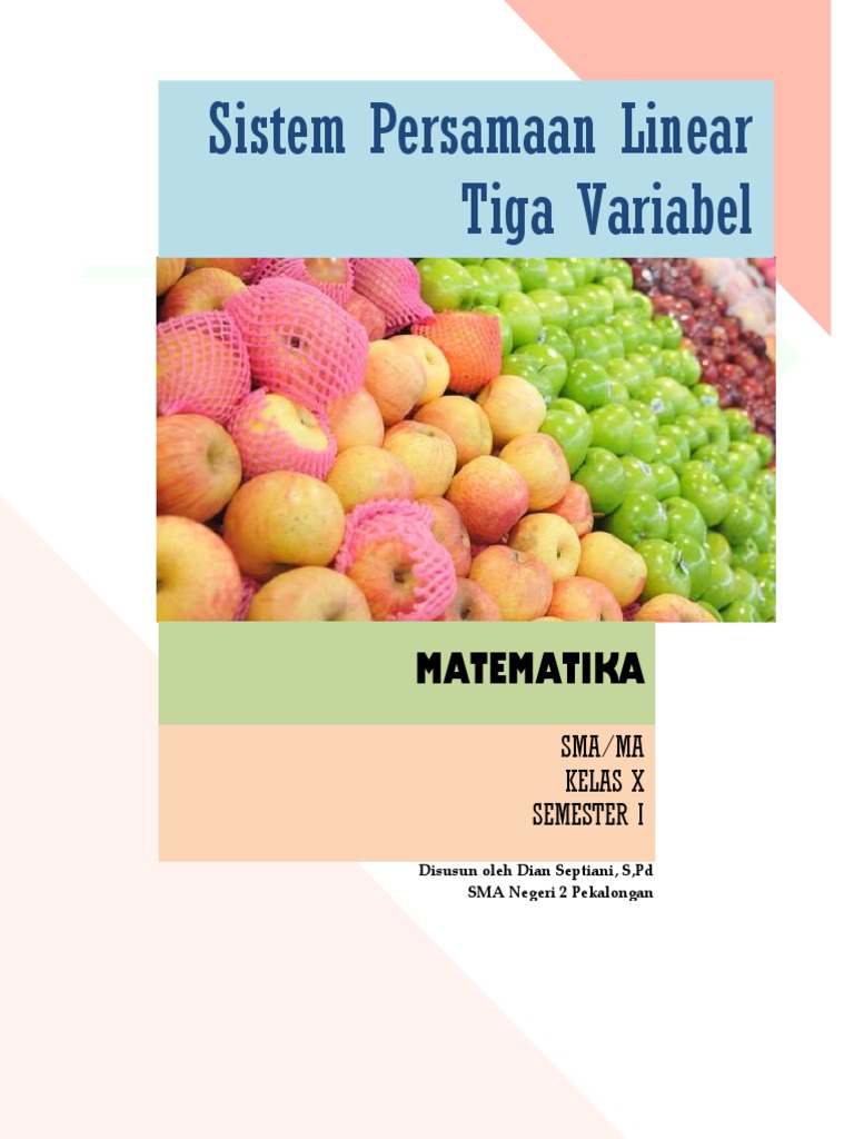 Sistem Persamaan Linear Tiga Variabel: Matematika | PDF