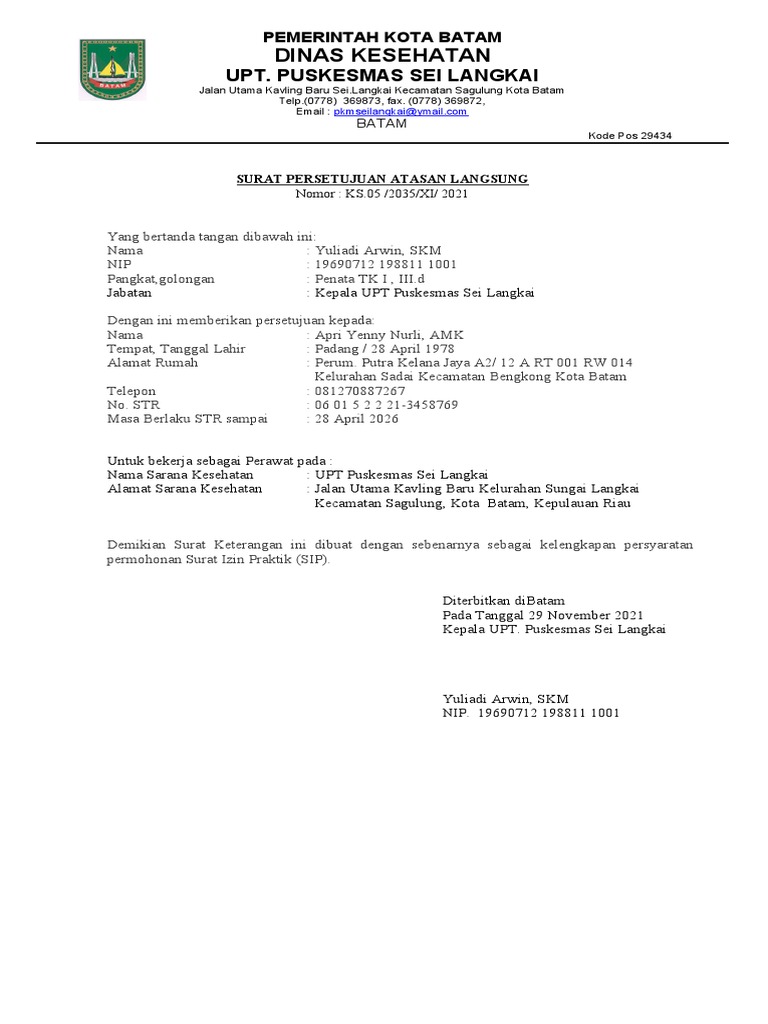 Surat Keterangan Sip | PDF