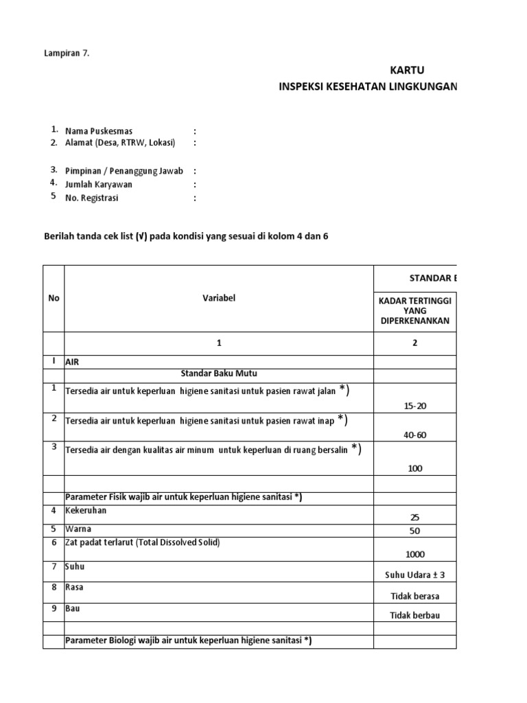 Form Ikl Puskesmas-2 | PDF