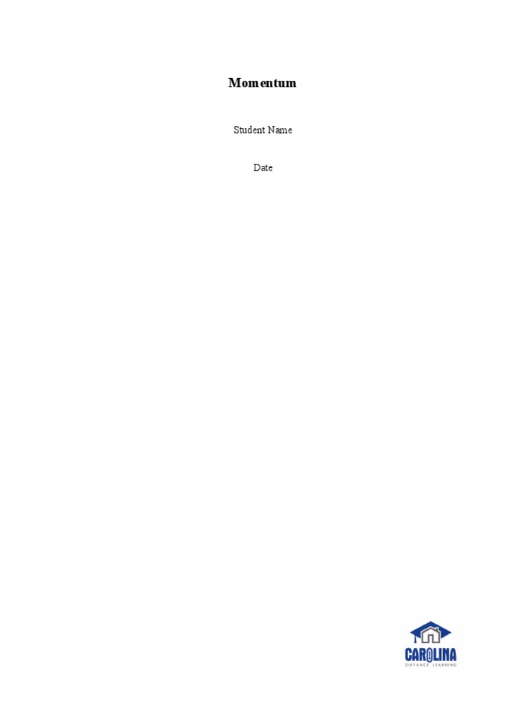 PHY 150 M7 Momentum Lab Report | PDF | Collision | Momentum