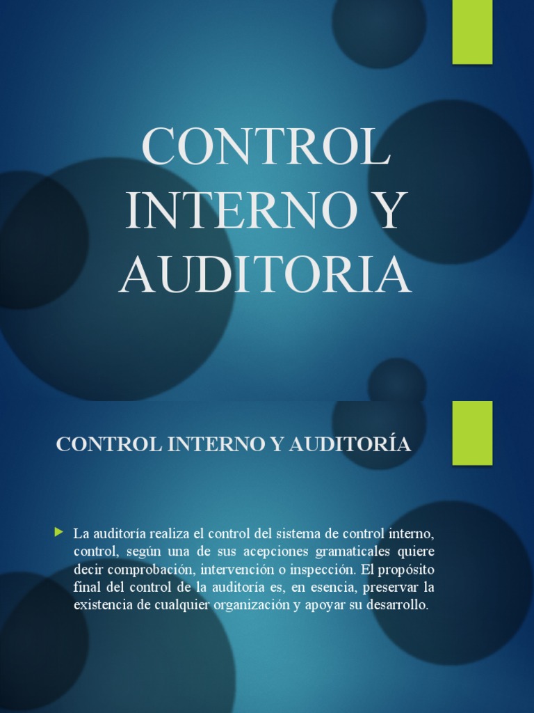 Control Interno y Auditoria | PDF | Auditoría | Business