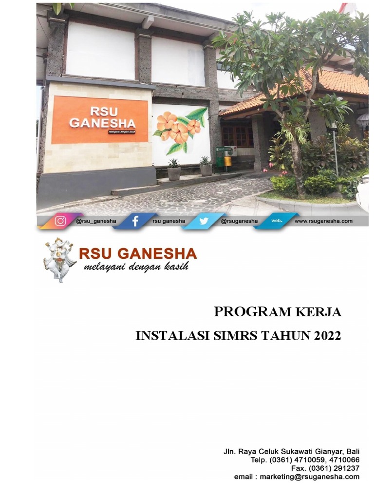 Program Kerja Unit SIMRS RSU Ganesha 2022 | PDF