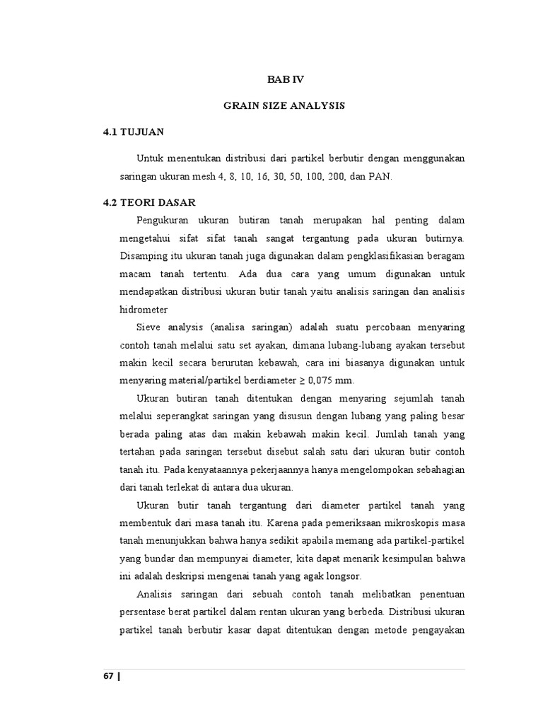 Laporan Grain Size Analysis | PDF
