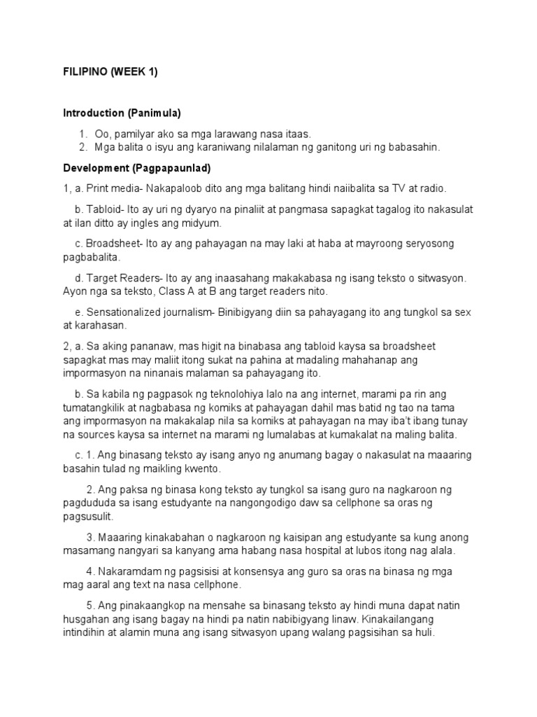 FILIPINO | PDF