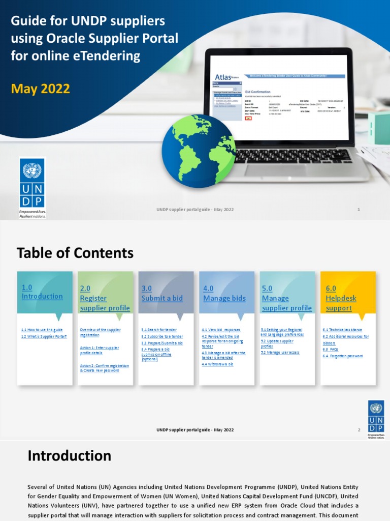 UNDP Quantum User Guide For Suppliers May 2022 | PDF | Password | Login
