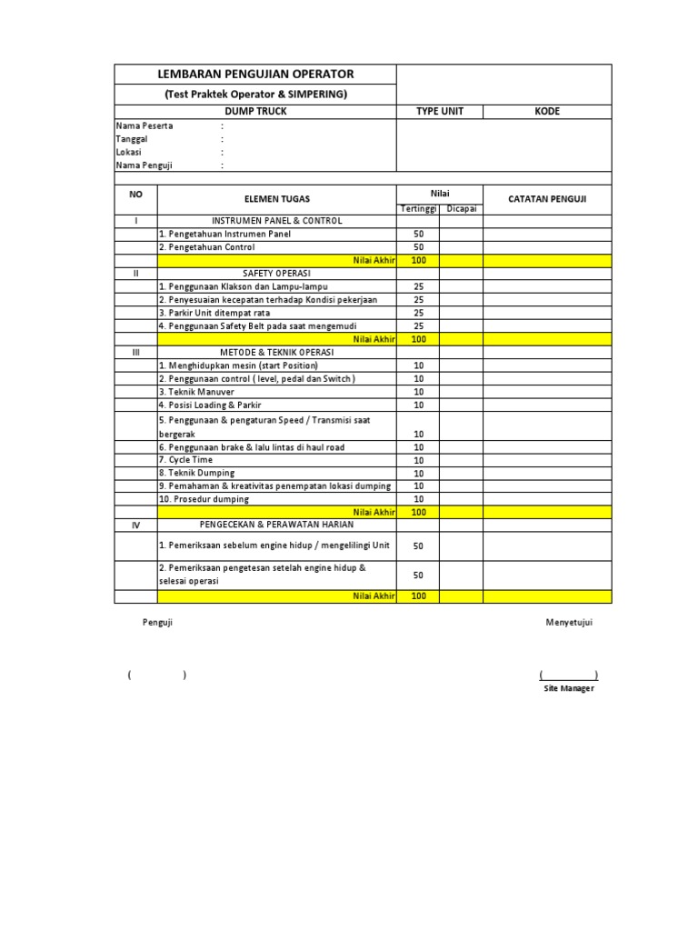 211014-Form Tes Driver | PDF