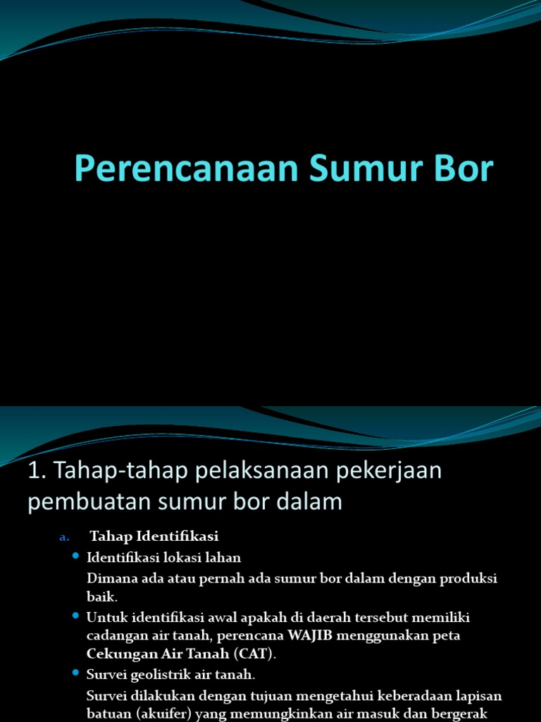 Perencanaan Sumur Bor | PDF