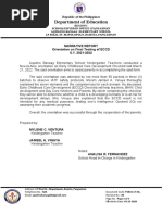 Summary Report On Early Childhood Development Checklist ECCD For ...