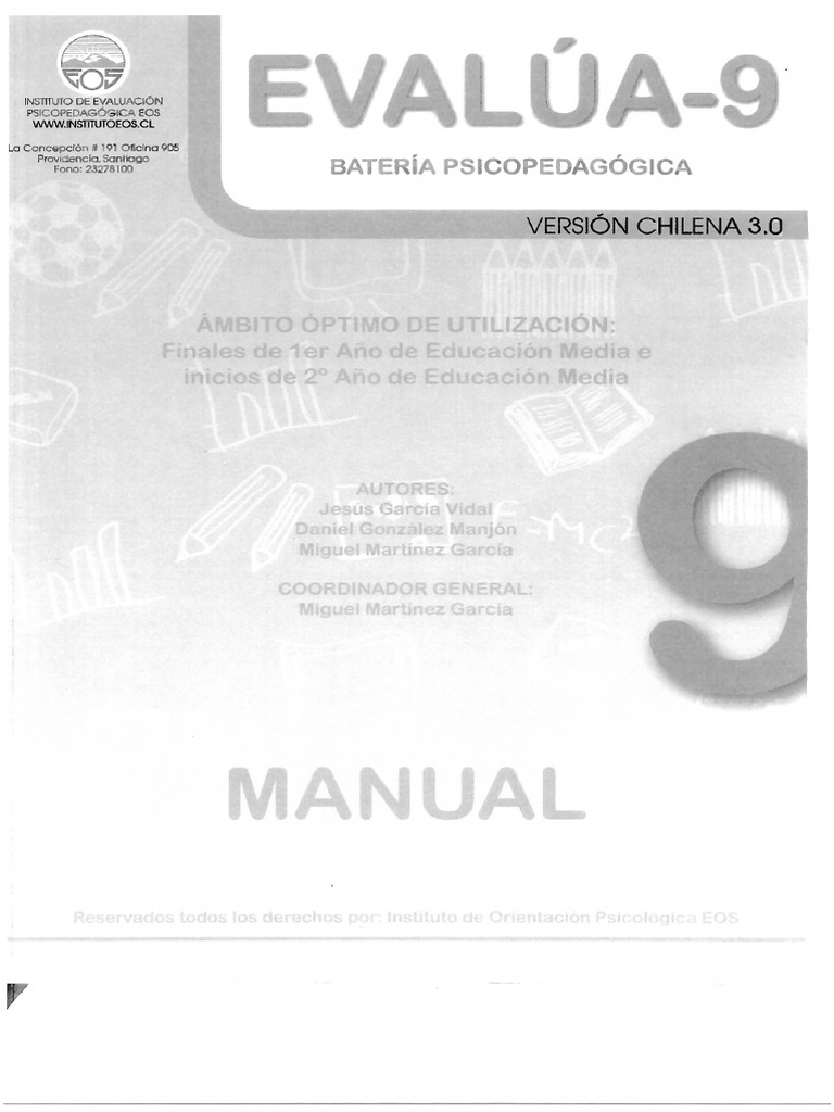 Manual Evalúa 9 | PDF