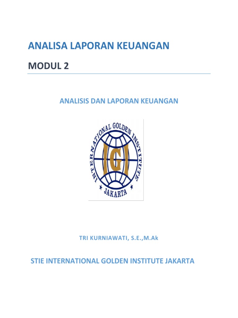 Modul 2 - Alk - Analisis Dan Laporan Keuangan (Bab 2) | PDF