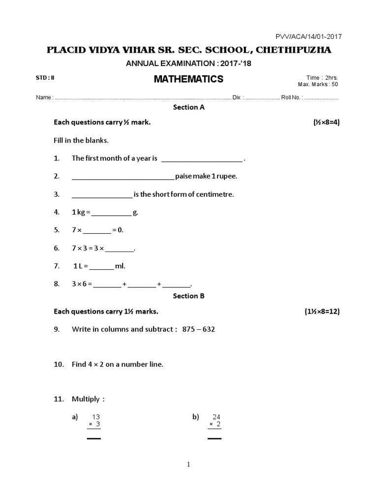 Class 2 Maths 2 | PDF | Fruit | Mathematics
