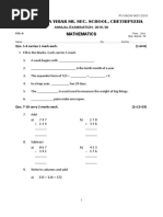 Class 5 Maths Revision Worksheet 1 CH 1, 2 (.05.23) | PDF | Subtraction ...