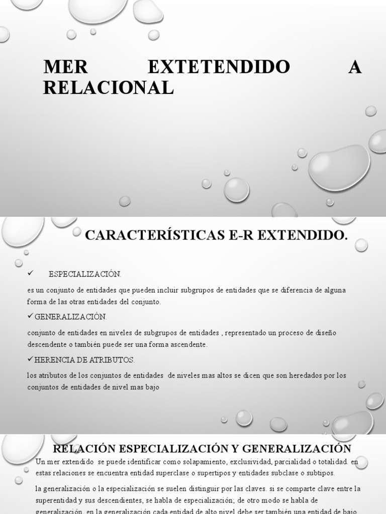 Modelo E-R Extendido a Relacional | PDF | Crecimiento personal y profesional