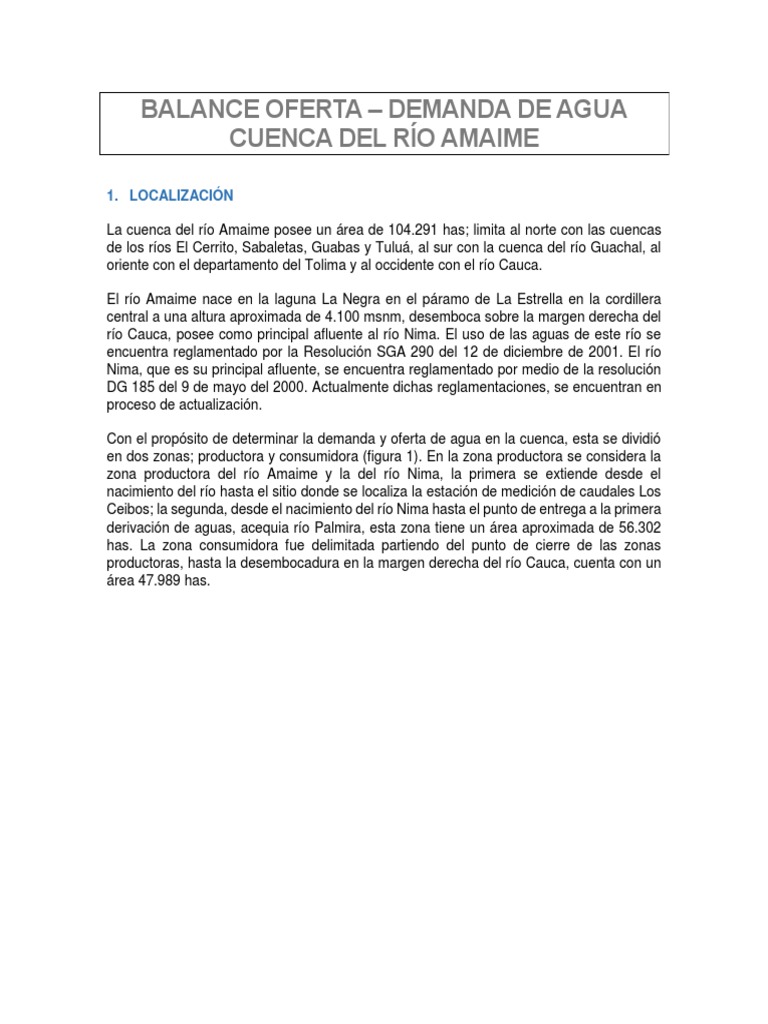 Balance Amaime 0 | PDF | Los bosques | Río