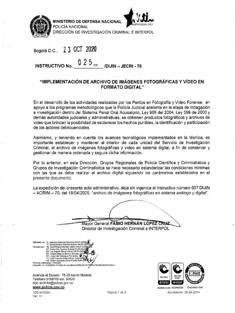 025 Implementación de Archivo de Imágenes Fotográficas y Vídeo en Formato Digital | PDF