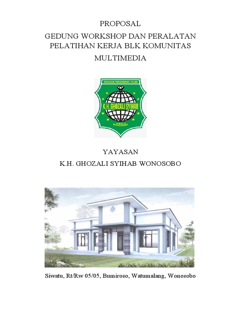 Proposal Pembangunan BLK Komunitas Wonosobo | PDF | Karier ...