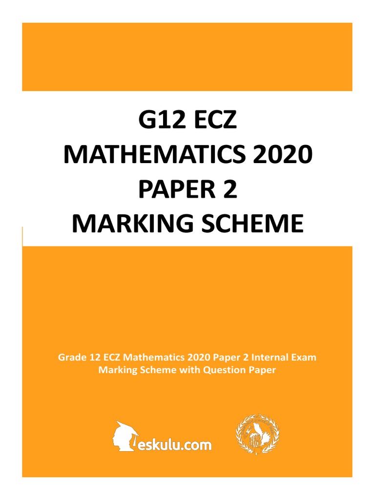 G12-Maths-P2-2020-Marking-Scheme | PDF | Mathematics | Science