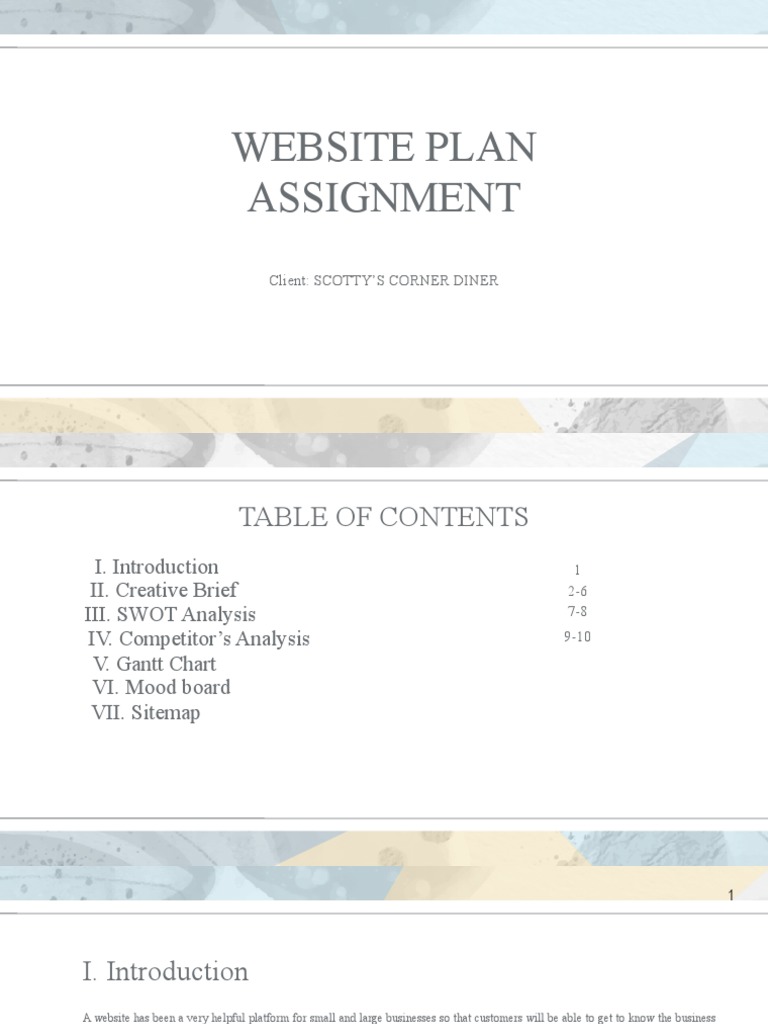 Website Plan Assignment: Client: Scotty'S Corner Diner | PDF | Websites ...