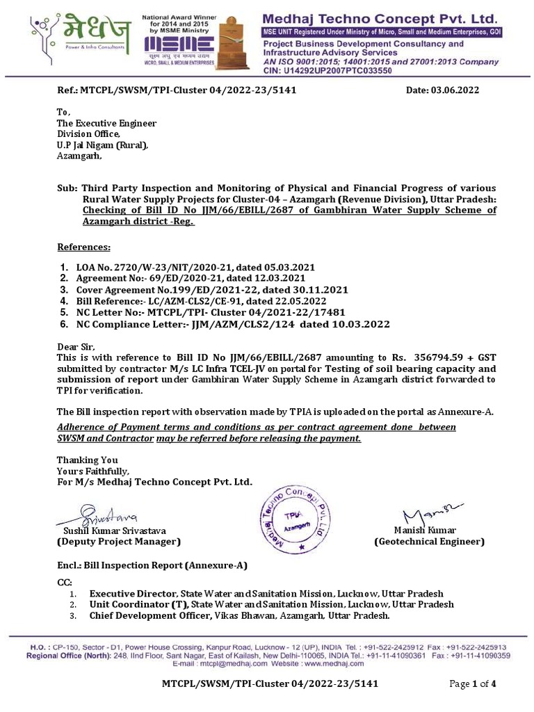 GAmbhiran SBC Report - 03.06.22 | PDF | Concrete | Casting (Metalworking)