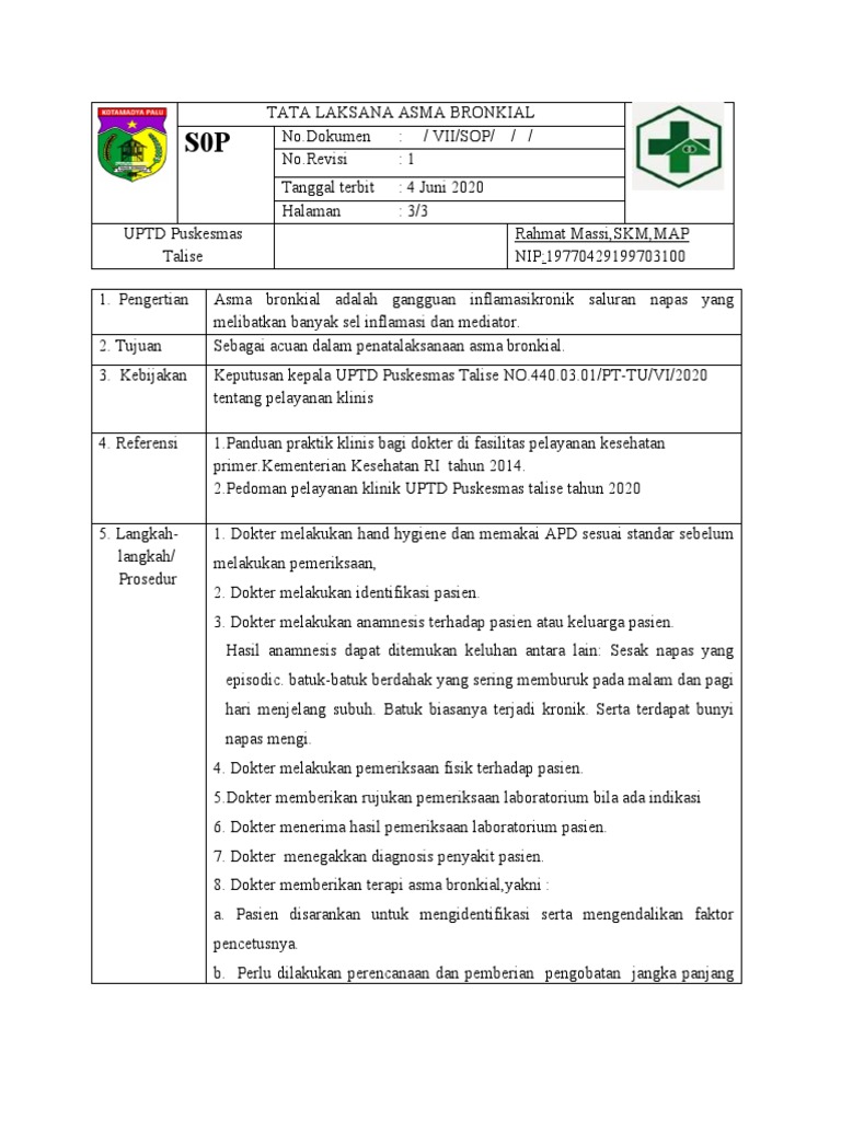 Sop Asma Bronkial | PDF
