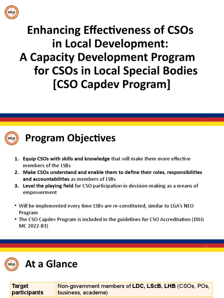 CSO Capdev Program | PDF