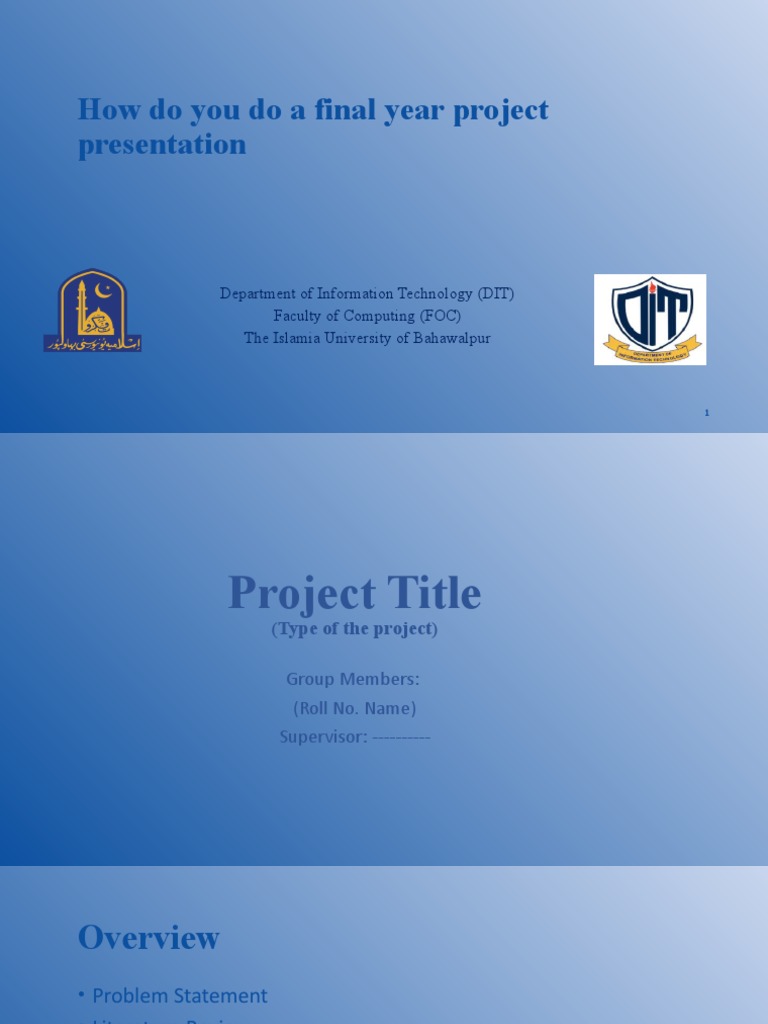 DIT-Project or Thesis Proposal Defense Presentation-Template | PDF