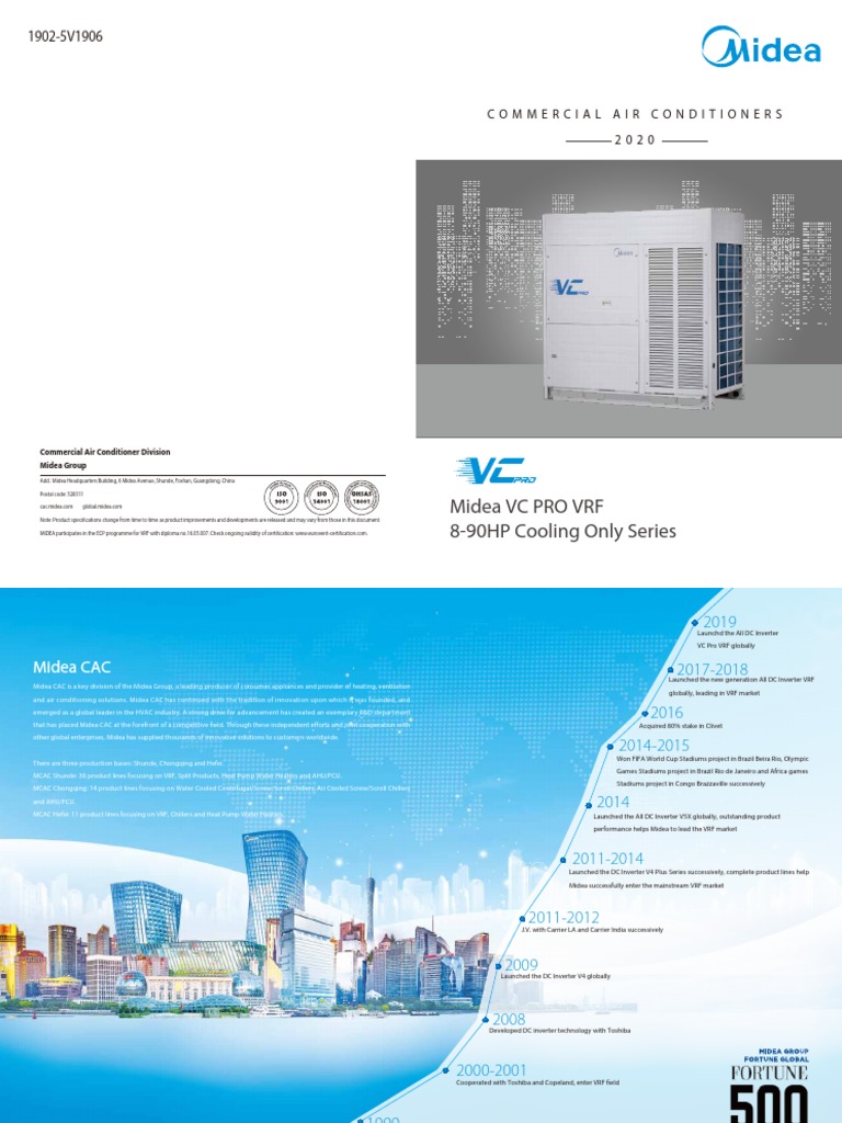 Midea VC Pro Catalogue | PDF | Heat Exchanger | Temperature