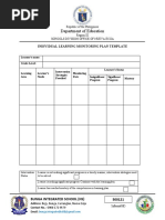 Editable Template Individual Learning Monitoring Plan | PDF