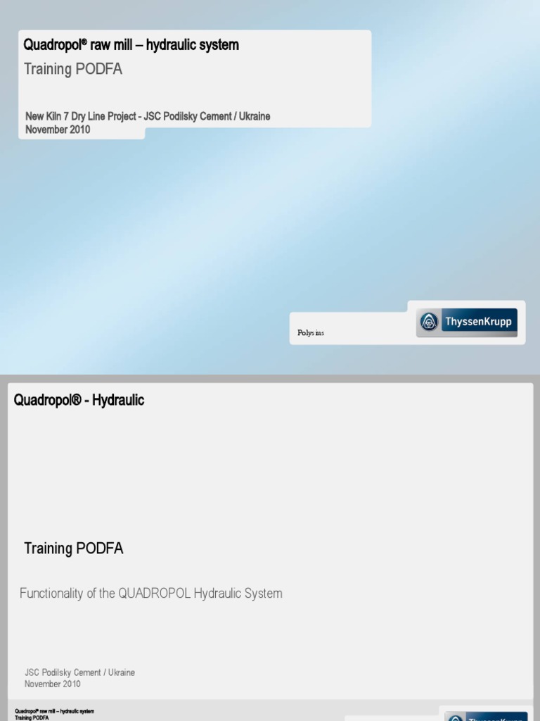 04-03-PODFA-Function-Roller Mill QUADROPOL-Hydraulic System | PDF ...