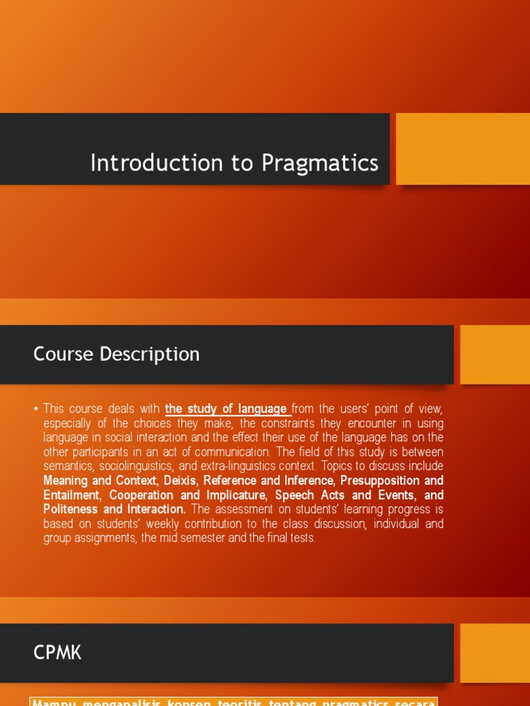 Memahami Pragmatik dan Semantik | PDF | Seni & Disiplin Bahasa