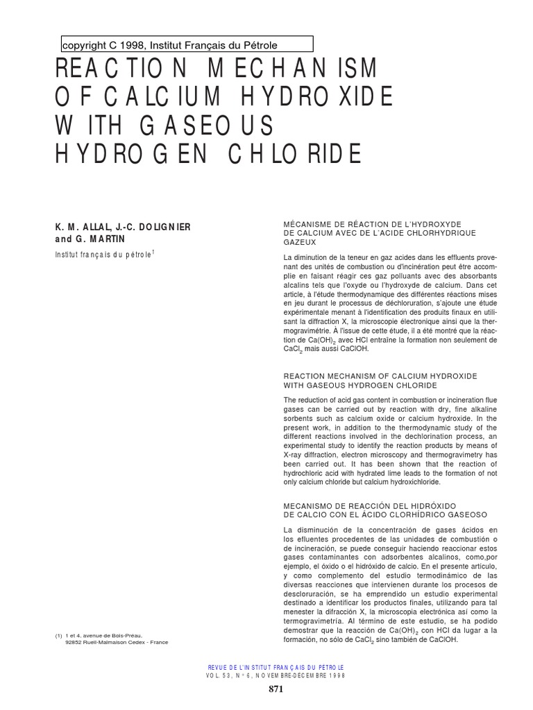 Ca OHCl | PDF | Ciencias fisicas | Naturaleza