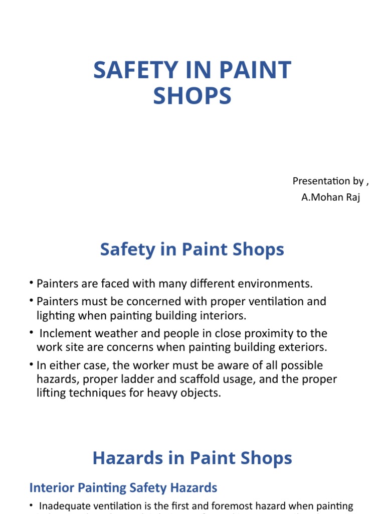Safety in Paint Shops | PDF | Paint | Ventilation (Architecture)