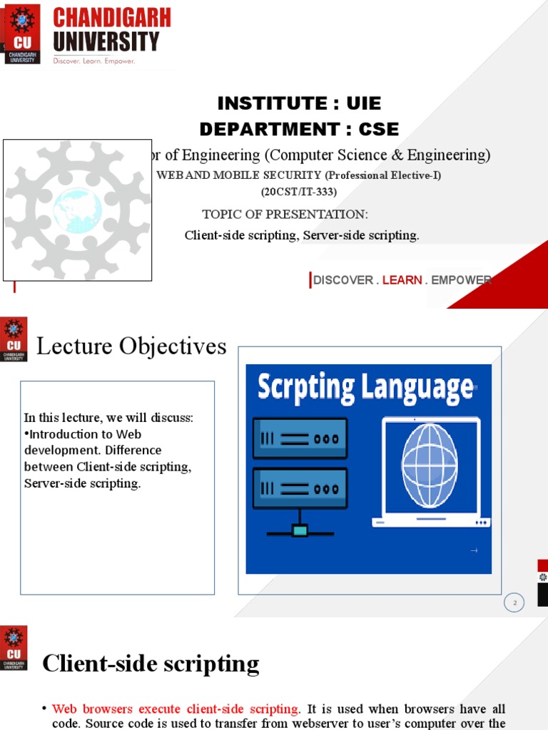 Institute: Uie Department: Cse: Bachelor of Engineering (Computer ...