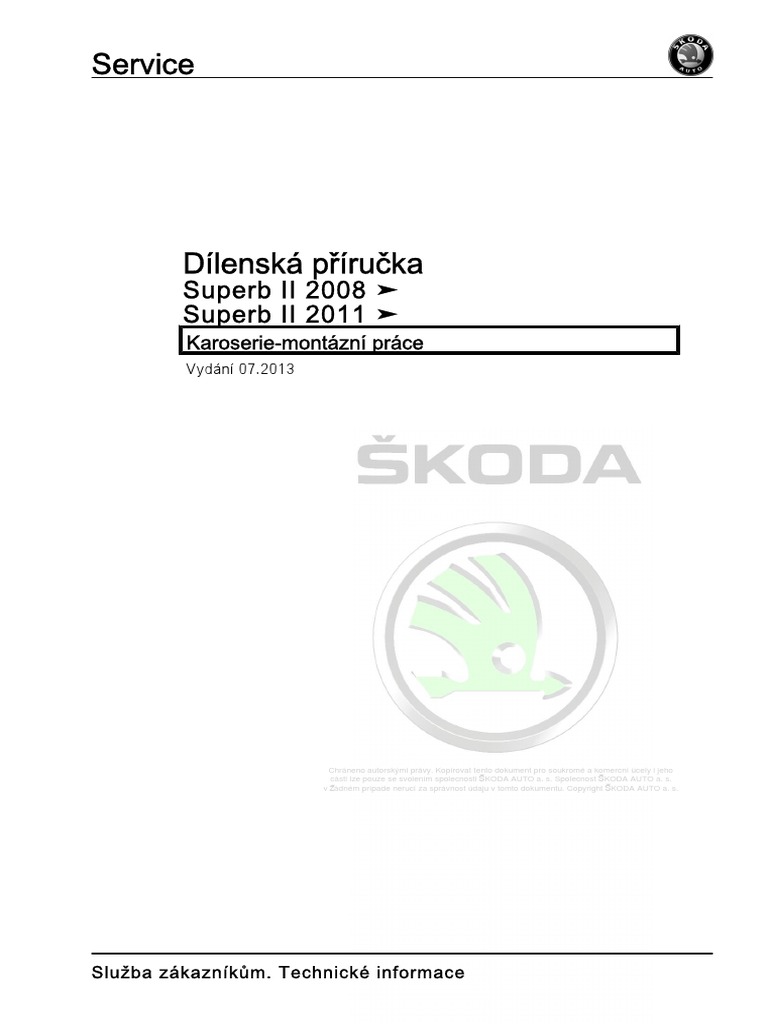 Dílenská Příručka Superb 2 | PDF