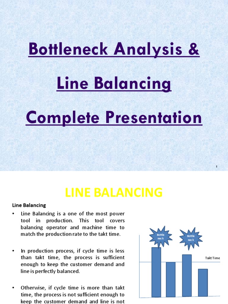 Bottleneck Analysis and Line Balancing Presentation | PDF | Systems Science | Business