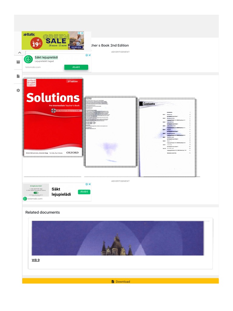 Oxford - Solutions Pre-Intermediate Teacher S Book 2nd Edition | PDF ...