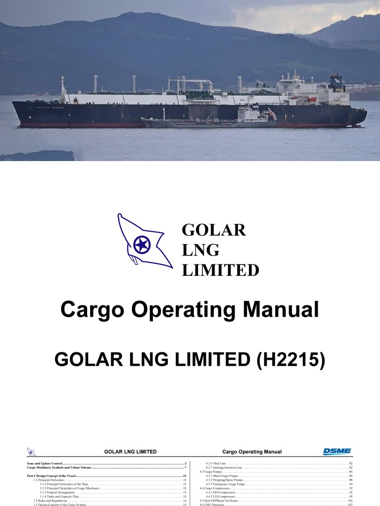 LNGC Methane Princess - Imo 9253715 - Cargo-Operating-Manual | PDF | Gases
