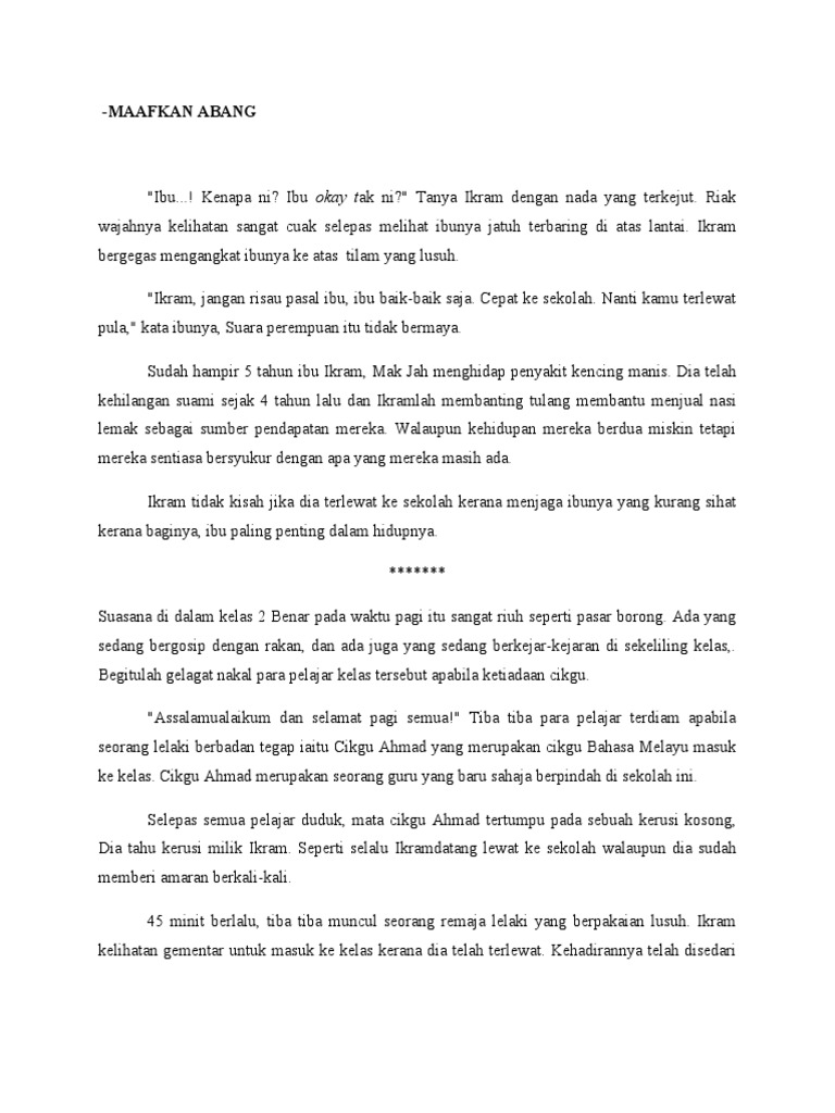 Maafkan Abang | PDF