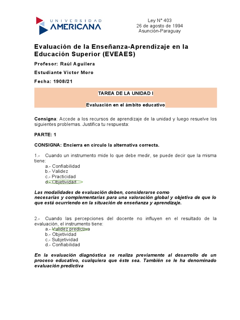 DIDACTICA UNIVERSITARIA-TAREA DE LA UNIDAD I-Evaluación en El Ámbito ...