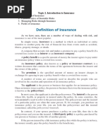 Chapter 1 - Basic Insurance Concepts and Principles | PDF | Insurance ...