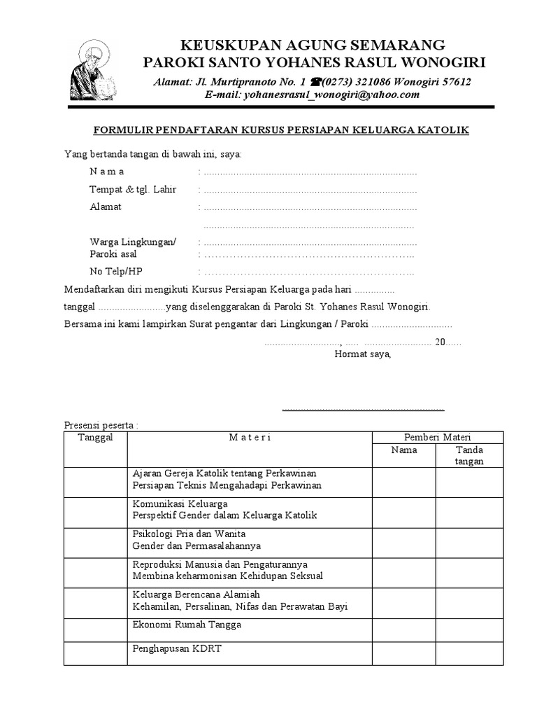 Formulir Kursus Nikah Pdf