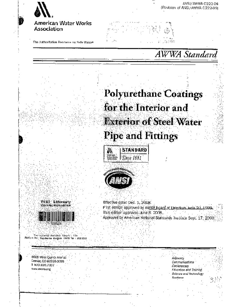 Awwa C222 - 08 | PDF